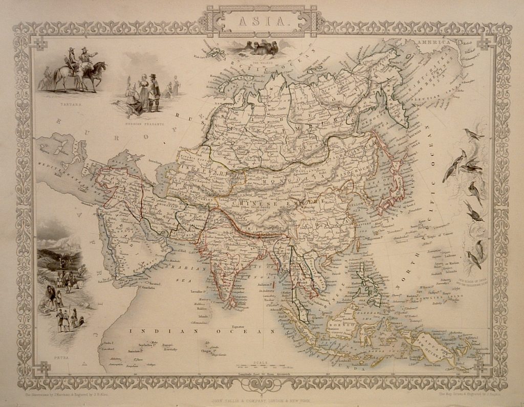 Buy Asia Map Painting in Chicago - Art Post Gallery